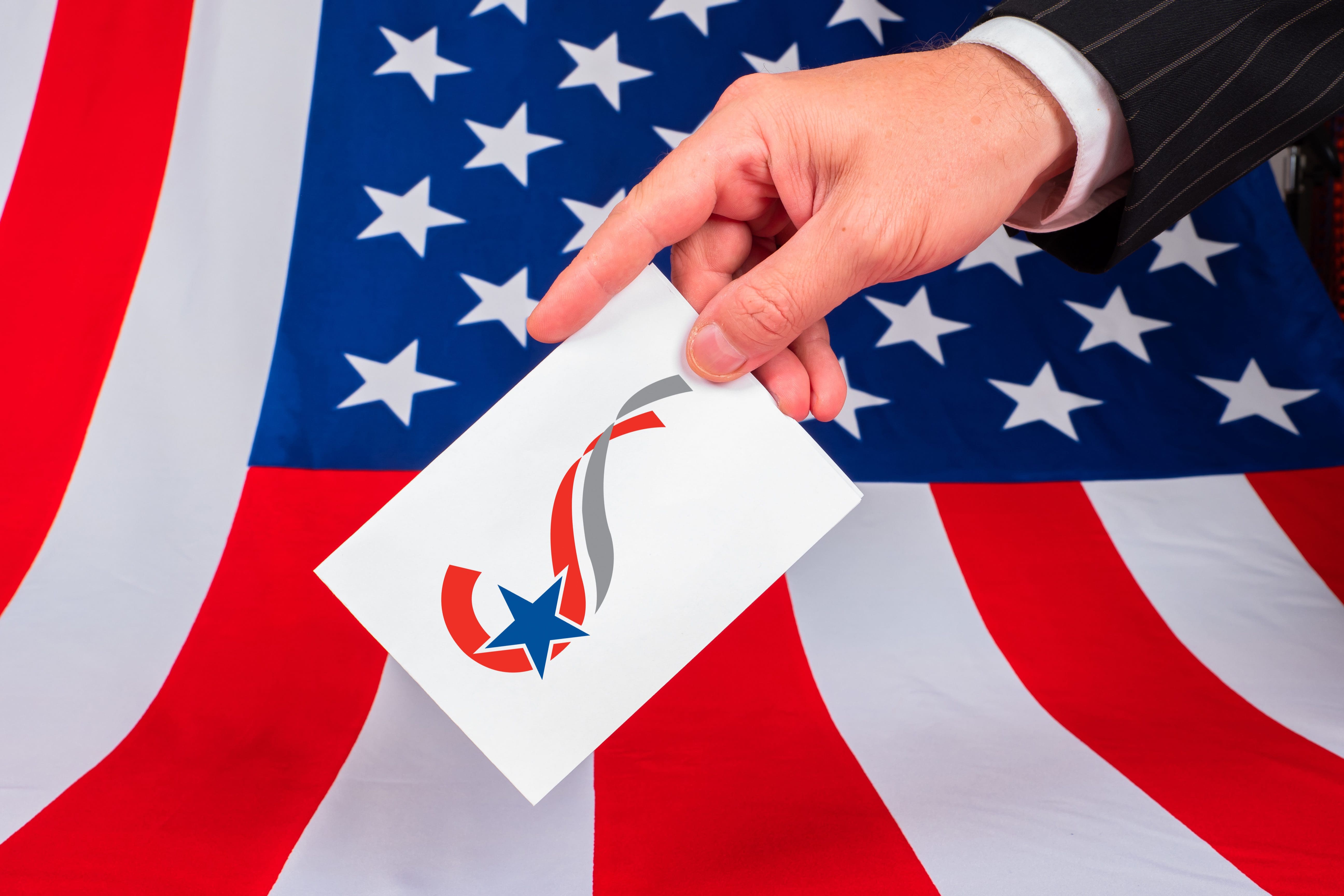 US President Election. An American is voting in the 2020 electio – City ...